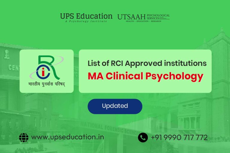 RCI Approved MA Clinical Psychology Colleges in India - UPS Education